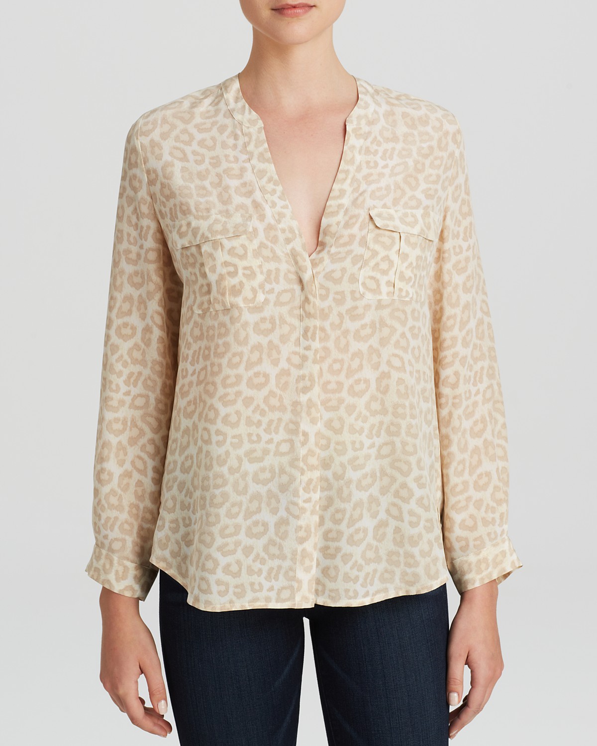 Joie Blouse - Iolani Leopard Print Silk | Bloomingdale's Joie Blouse - Iolani Leopard Print Silk | Bloomingdale's
