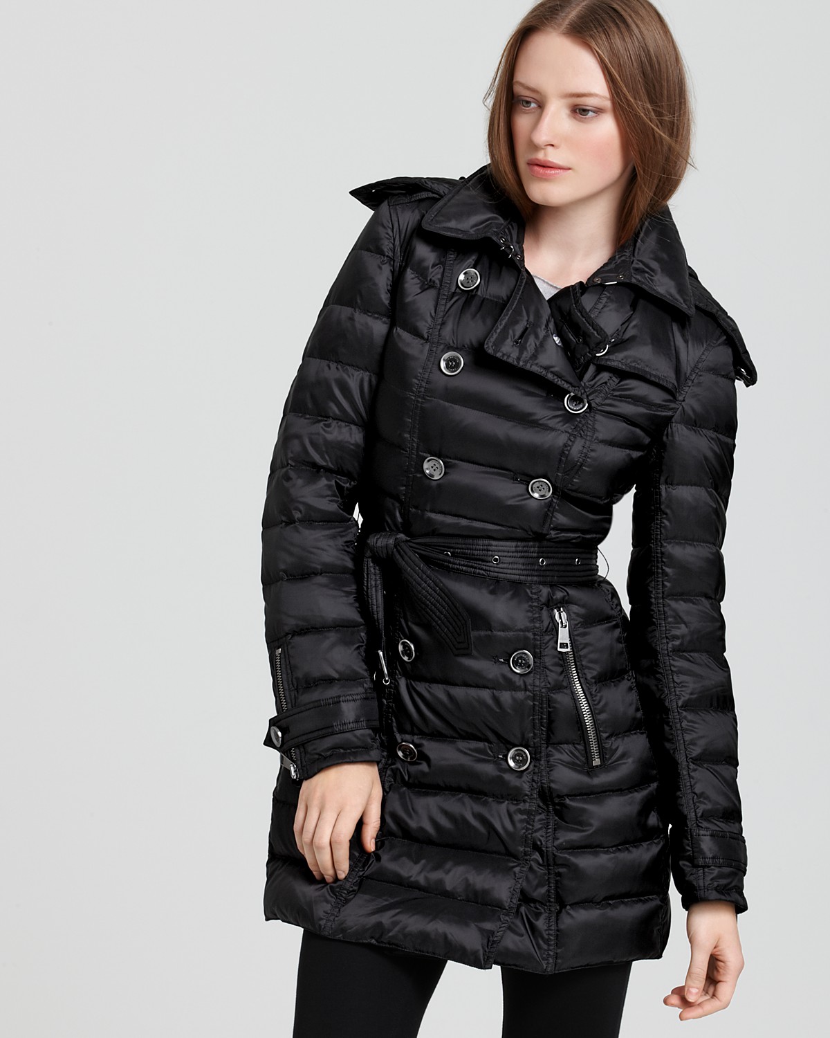 Burberry Brit Quilted Double Breasted Down Jacket | Bloomingdale's Burberry Brit Quilted Double Breasted Down Jacket | Bloomingdale's