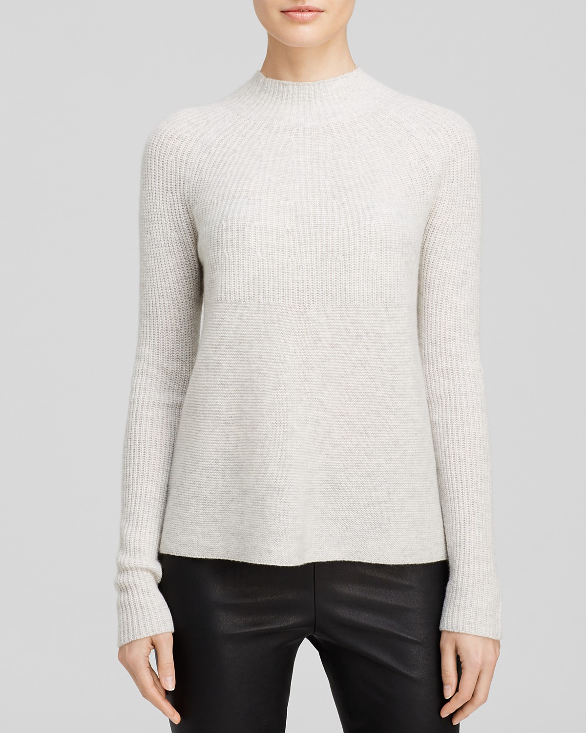 Vince Sweater - Ribbed Cashmere Mock Neck | Bloomingdale's Vince Sweater - Ribbed Cashmere Mock Neck | Bloomingdale's