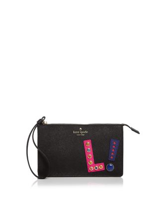 Kate Spade Hartley Lane Leila "l" Initial Wristlet, Black | ModeSens
